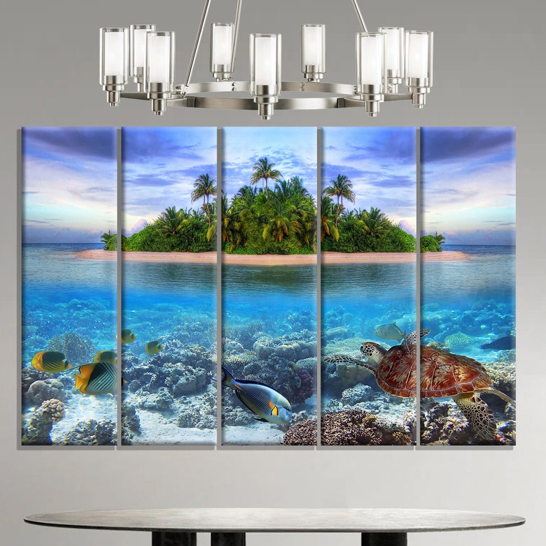 Underwater Canvas Art, Underwater Wall Art, Ocean Life Canvas Print ...