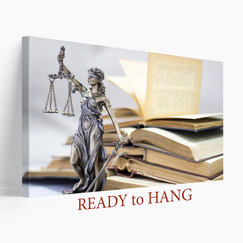 Lady Justice Canvas Gift for Lawyer Office Decor Judge Wall - Etsy