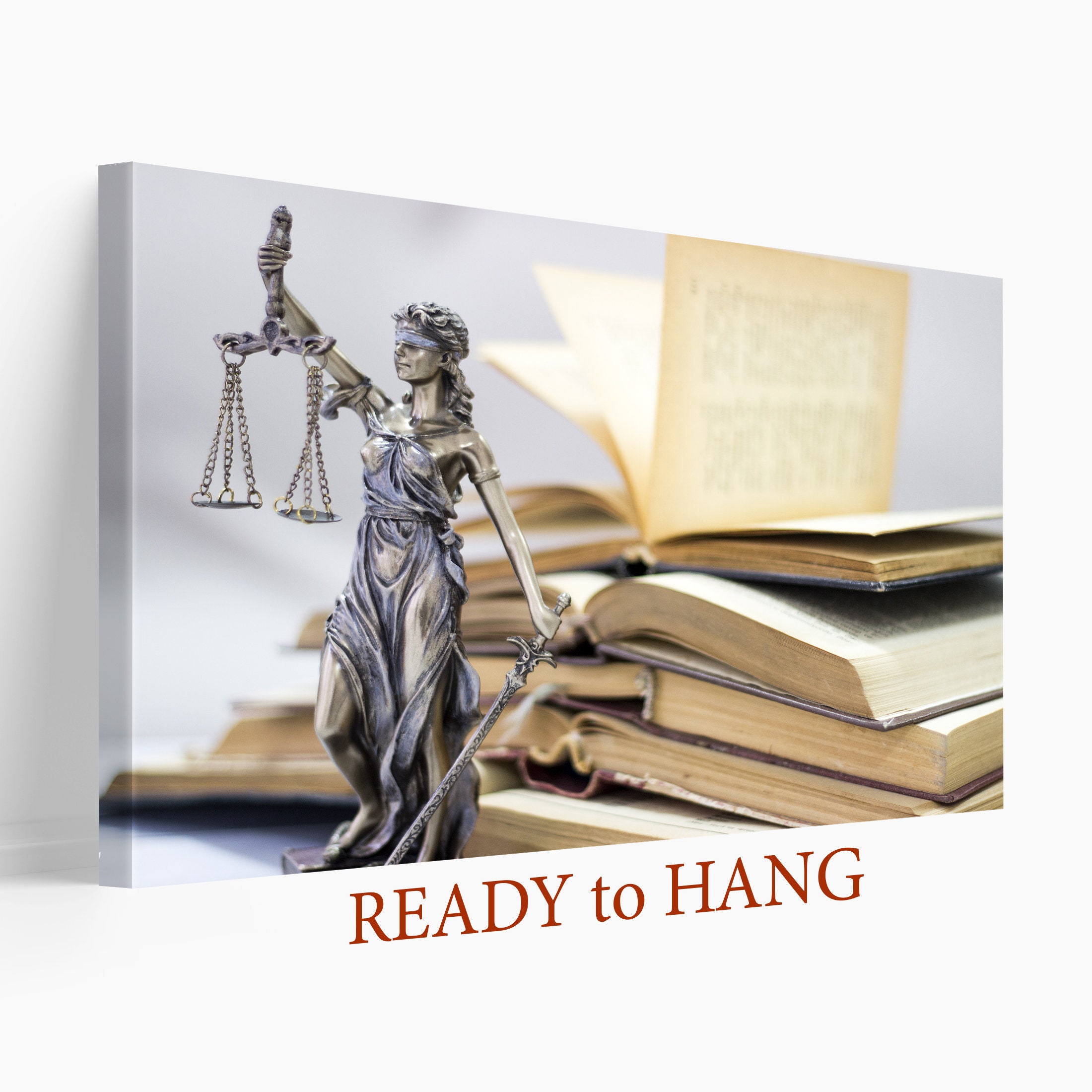 Lady Justice Canvas Gift for Lawyer Office Decor Judge Wall - Etsy