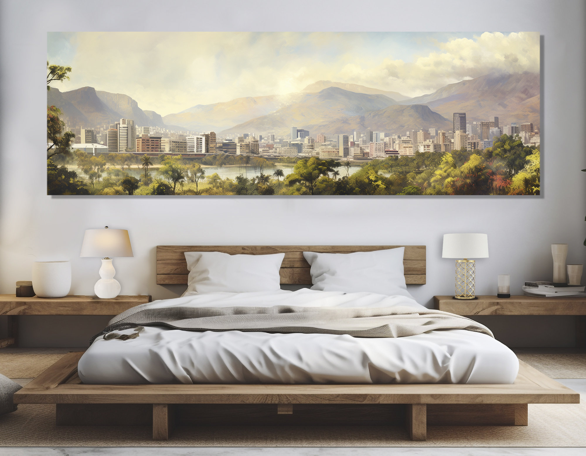 Scenic Caracas Skyline, Caracas Canvas Print, Large Caracas Painting ...