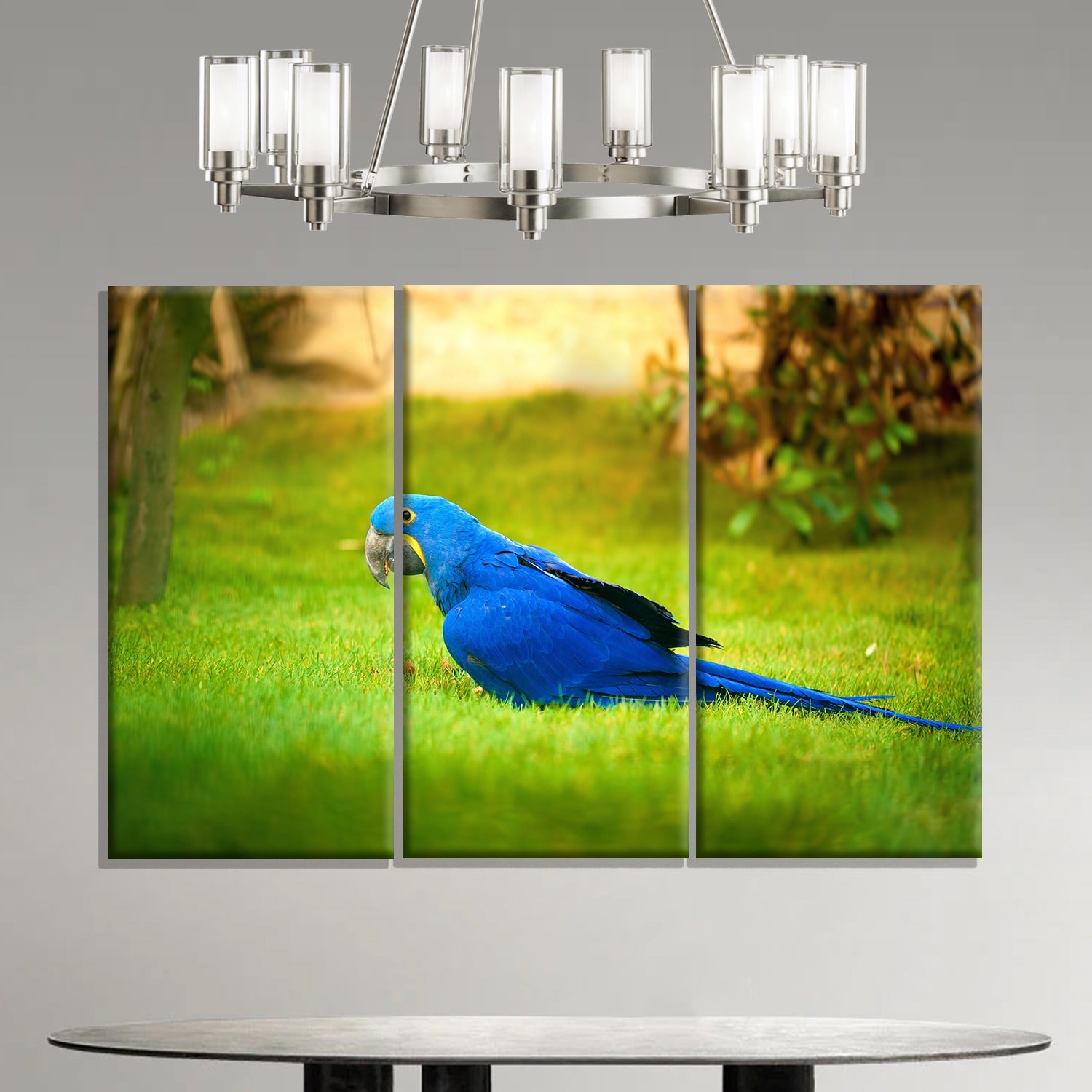Blauer Ara Leinwanddruck, Papageien Wandkunst, Papagei Poster, Ara ...
