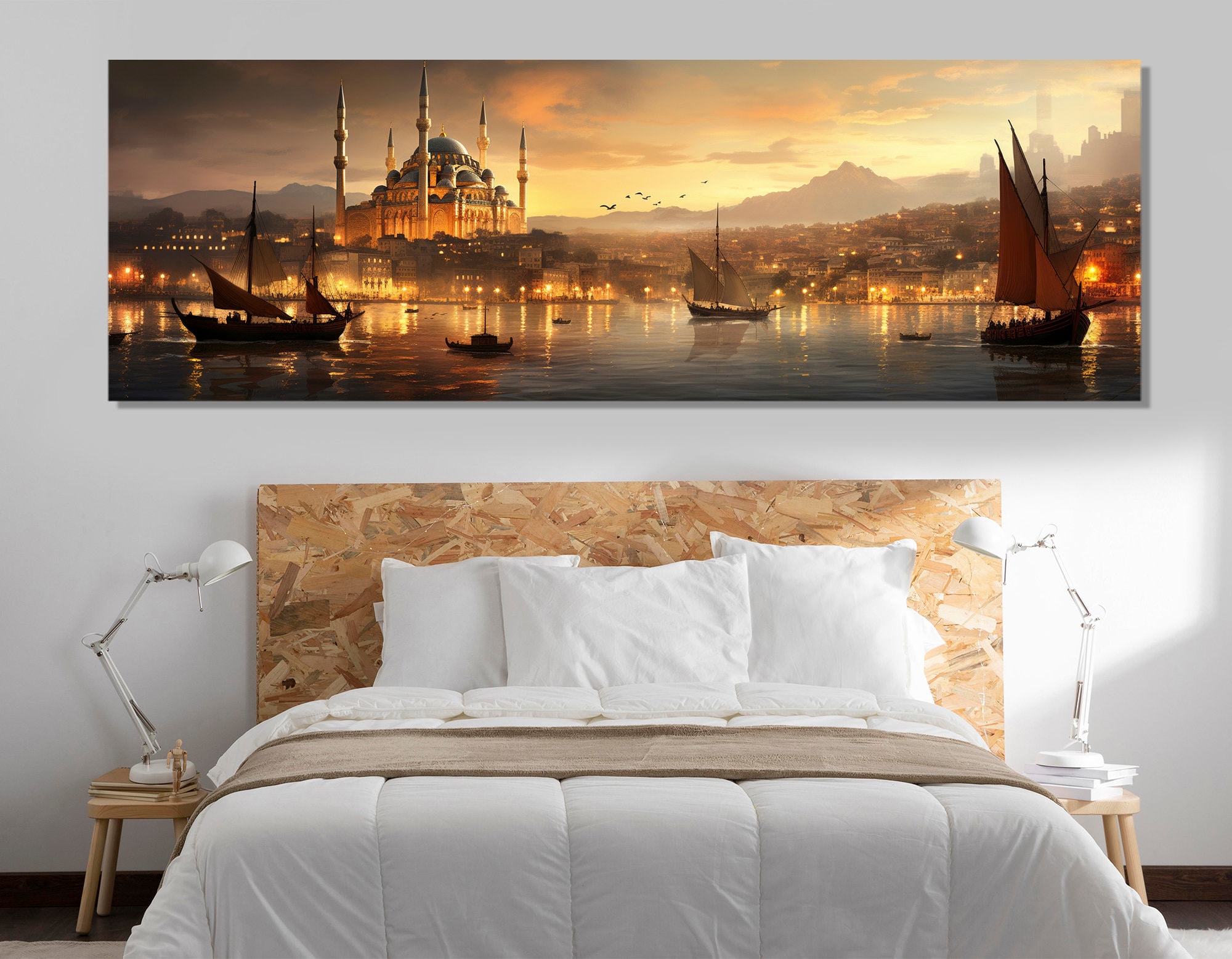 Vintage Istanbul Painting, Stunning Istanbul Canvas Print, Large ...