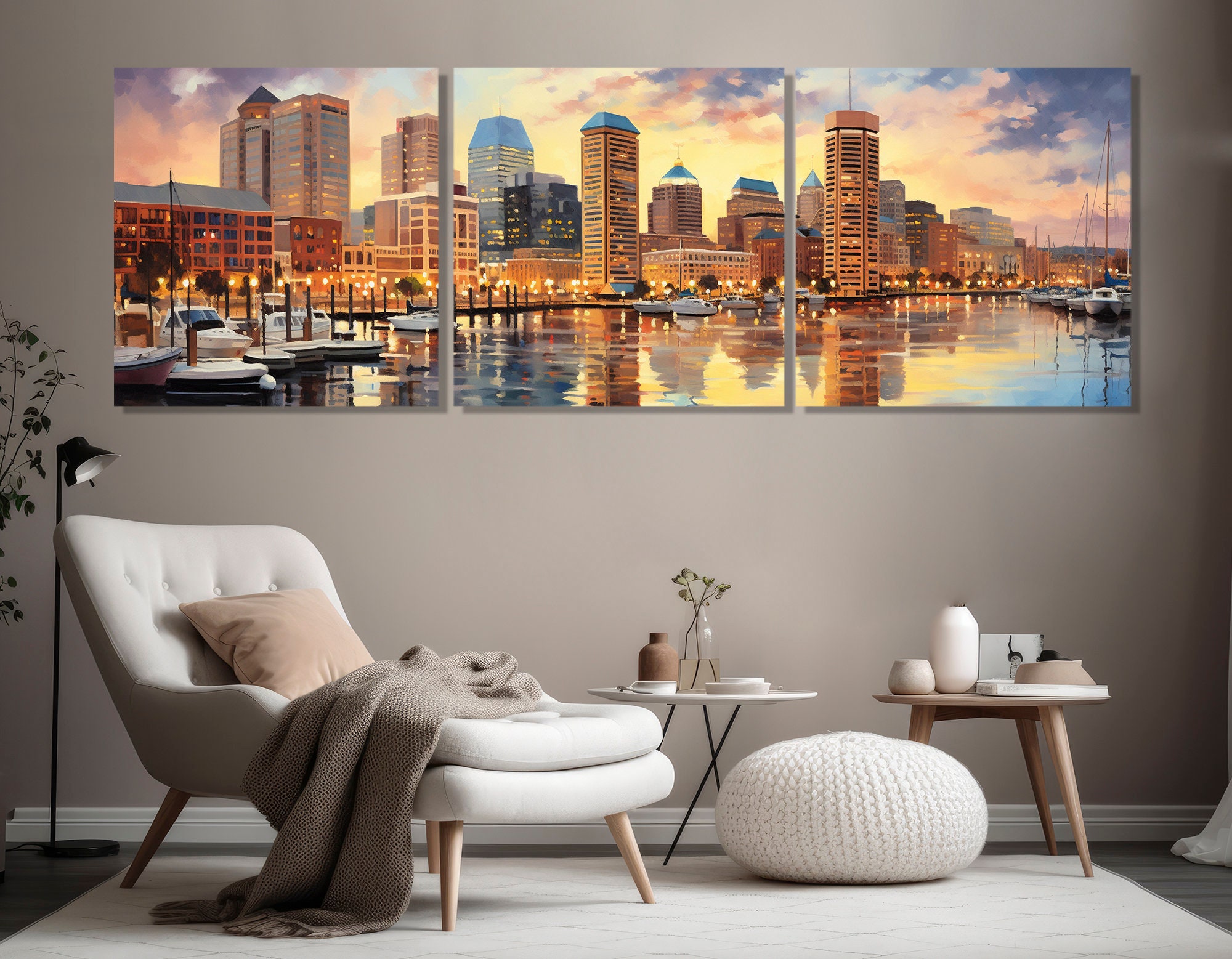 Scenic Baltimore Canvas Print, Large Baltimore Wall Art, Impressive ...