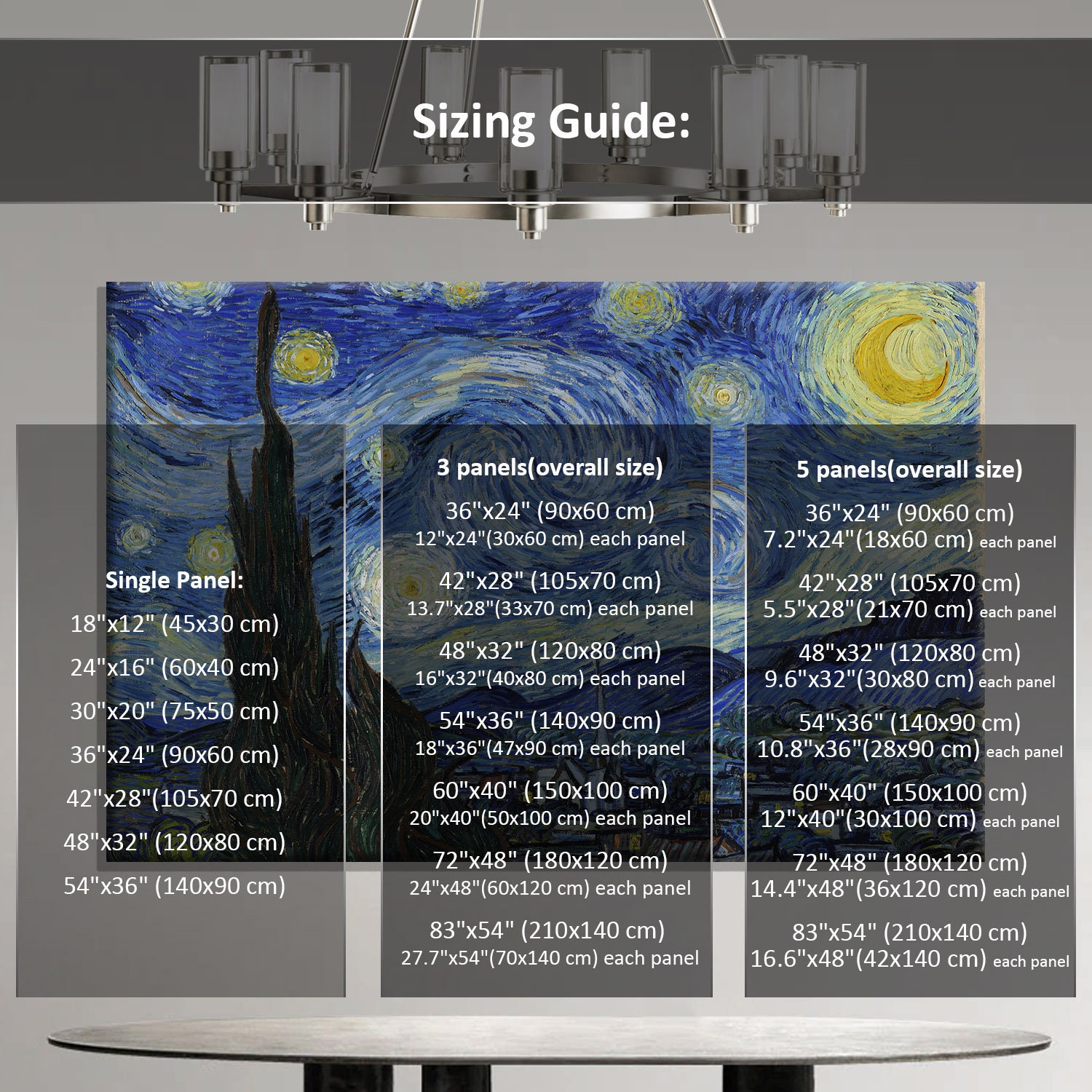 Vincent Van Gogh Starry Night Wall Art, Starry Night Wall Art, Vincent ...