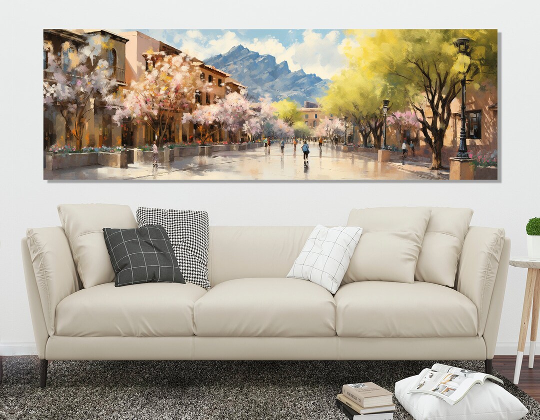 Abstract Tucson Painting Canvas Print, Vintage Tucson Wall Art - Etsy
