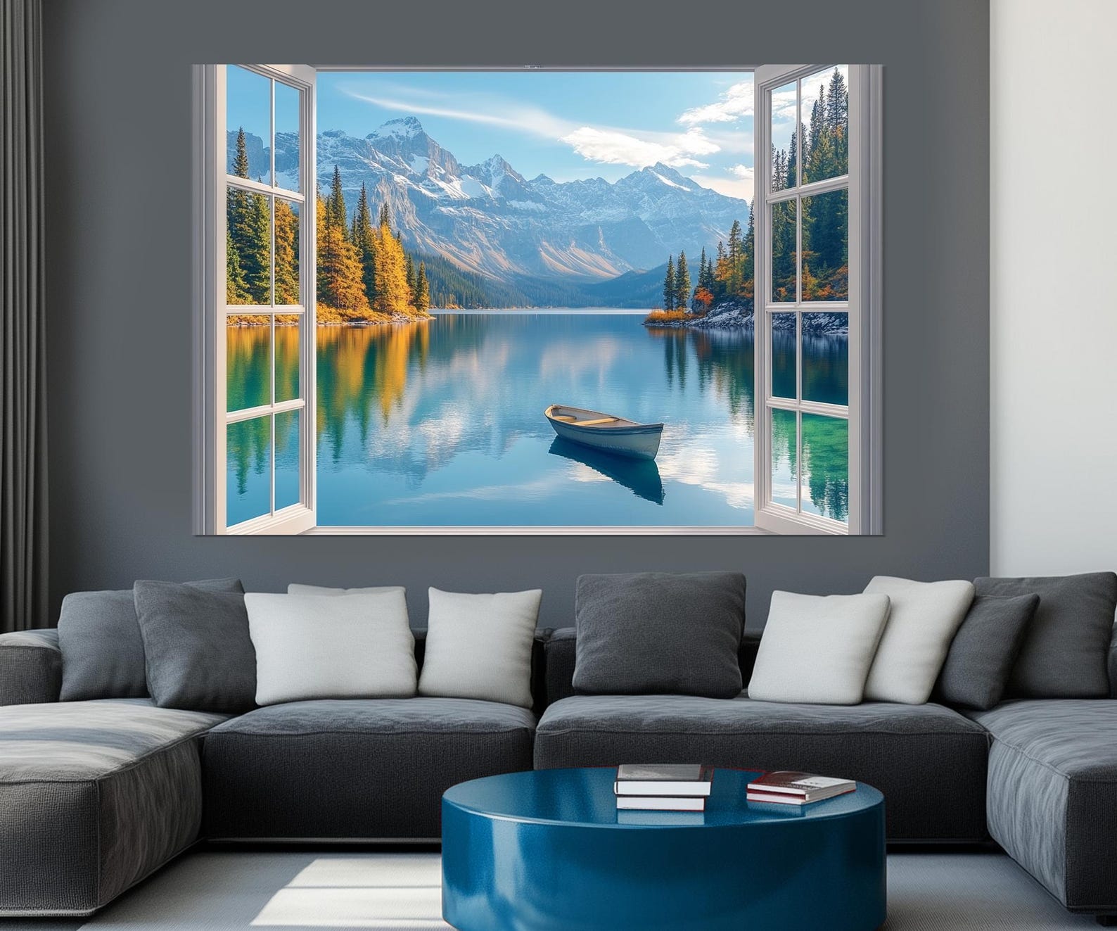 Window Opening to Banff National Park Canvas Print, Alberta Wall Art ...