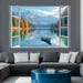 Window Opening to Banff National Park Canvas Print, Alberta Wall Art ...