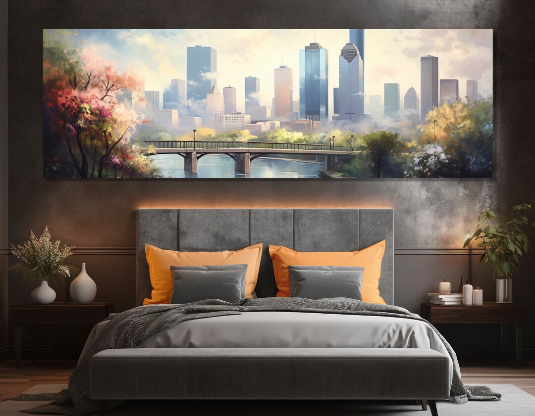 Abstract Houston Canvas Print, Large Spring Houston Wall Art ...