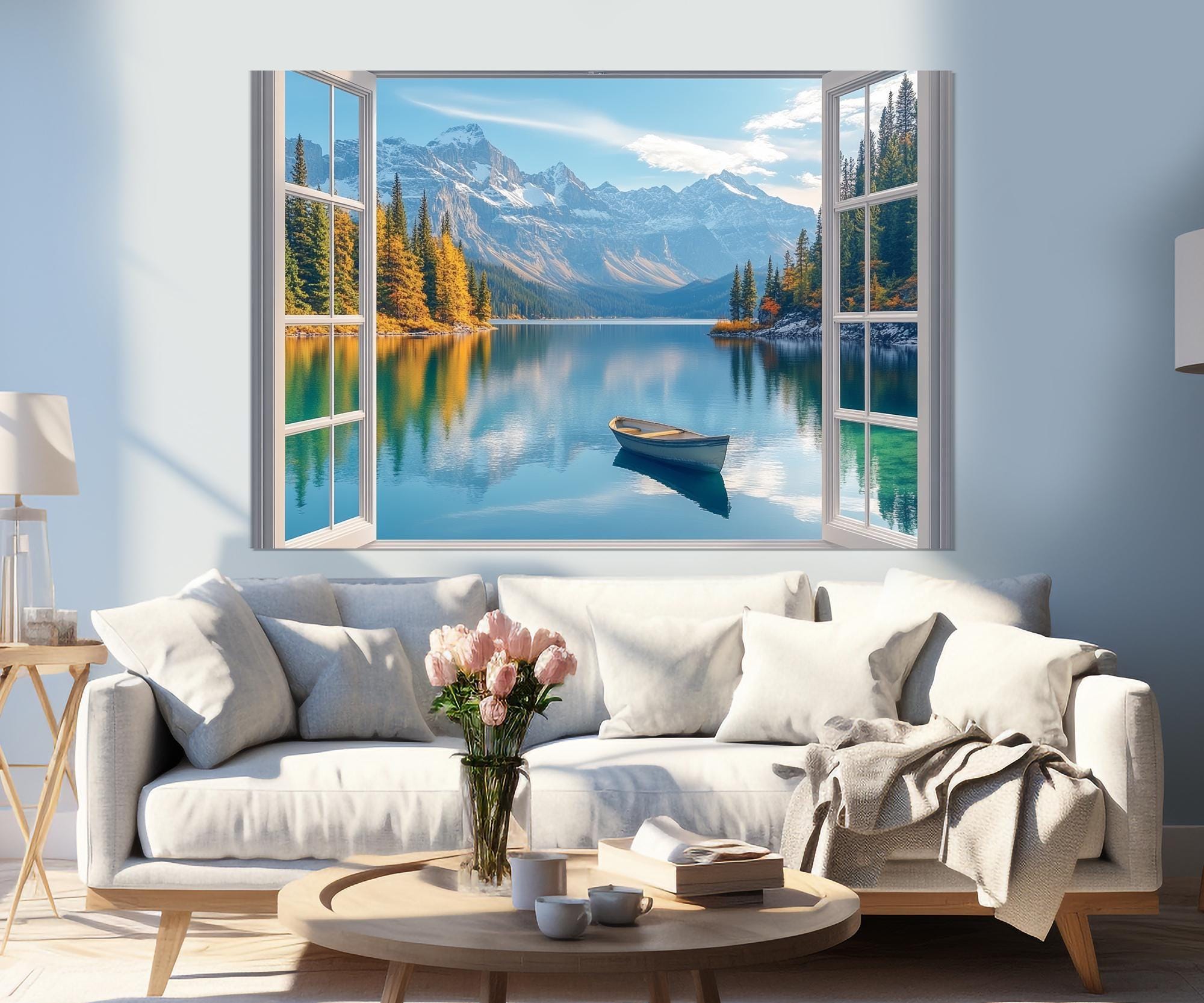 Window Opening to Banff National Park Canvas Print, Alberta Wall Art ...