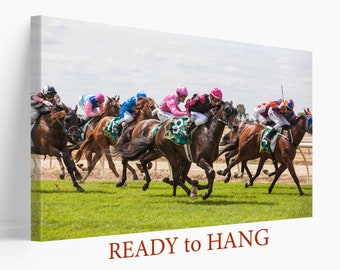 Horse Racing Print - Etsy