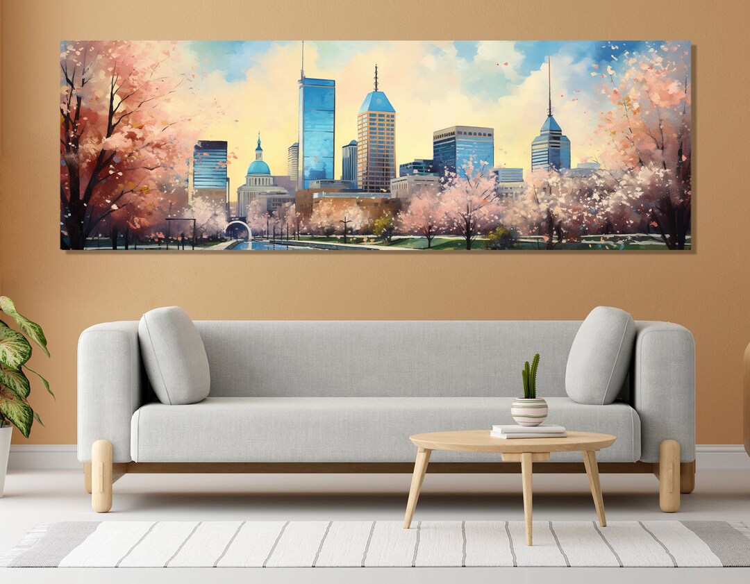 Scenic Indianapolis Skyline, Indianapolis Canvas Print, Stunning ...