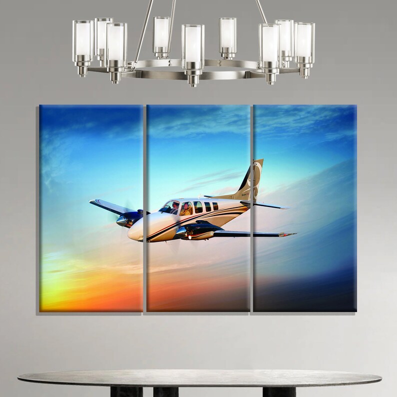 Plane Canvas Art, Aircraft Canvas Print, Pilot Gift, Aviation Wall Art ...