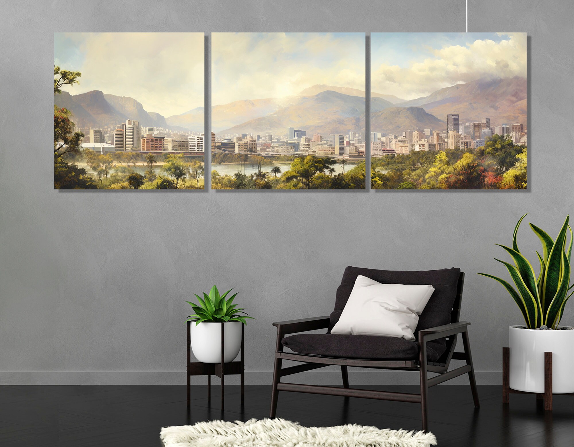 Scenic Caracas Skyline, Caracas Canvas Print, Large Caracas Painting ...