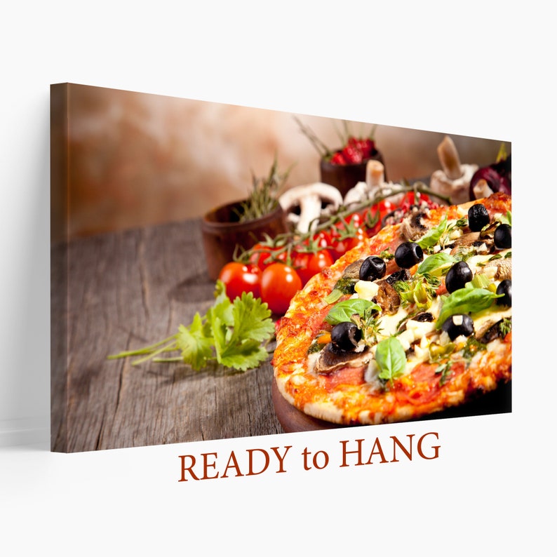 Pizza Wall Art, Pizza Canvas Print, Cook Gift, Kitchen Decor, Pizzaman ...