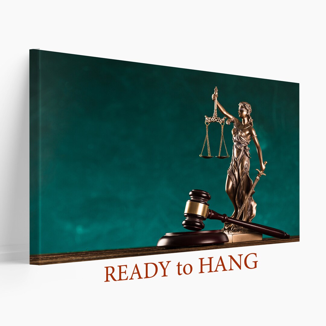 Femida Canvas Print, Gift for Lawyer Office Decor, Judge Wall Art, Law ...