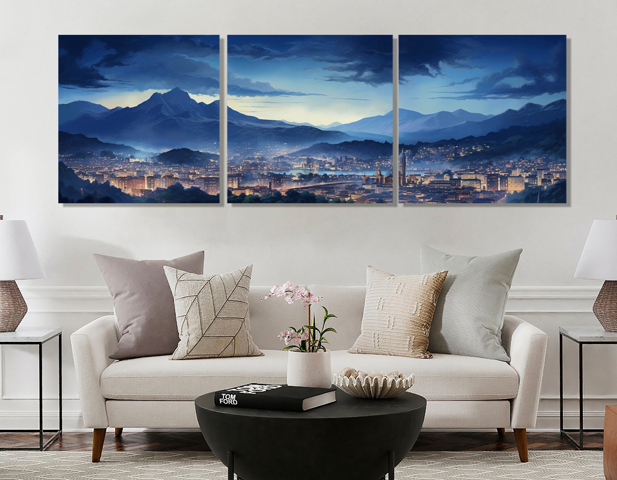 Large Quito Painting, Scenic Quito Skyline Canvas Print, Quito Wall Art ...