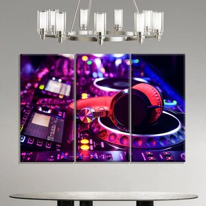 Dj Mixer Canvas Print, Night Club Wall Decor, Disco Print, Nightlife ...