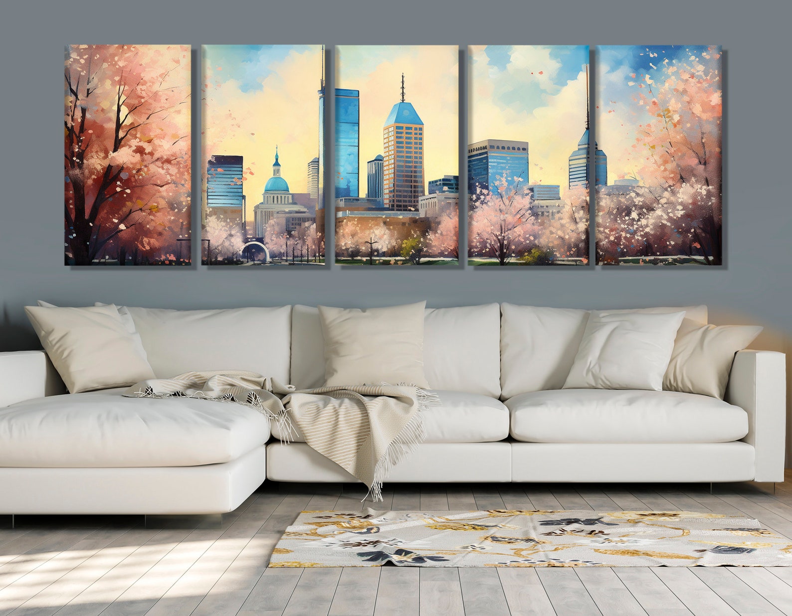 Scenic Indianapolis Skyline, Indianapolis Canvas Print, Stunning ...