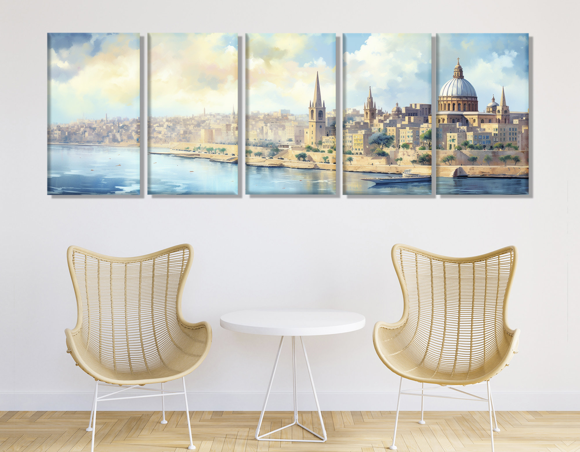 Impressive Valletta Canvas Print, Large Malta Wall Art, Stunning ...