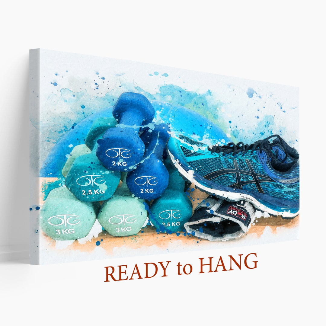 Abstract Gym Wall Art, Abstract Workout Motivation, Fitness Wall Art ...