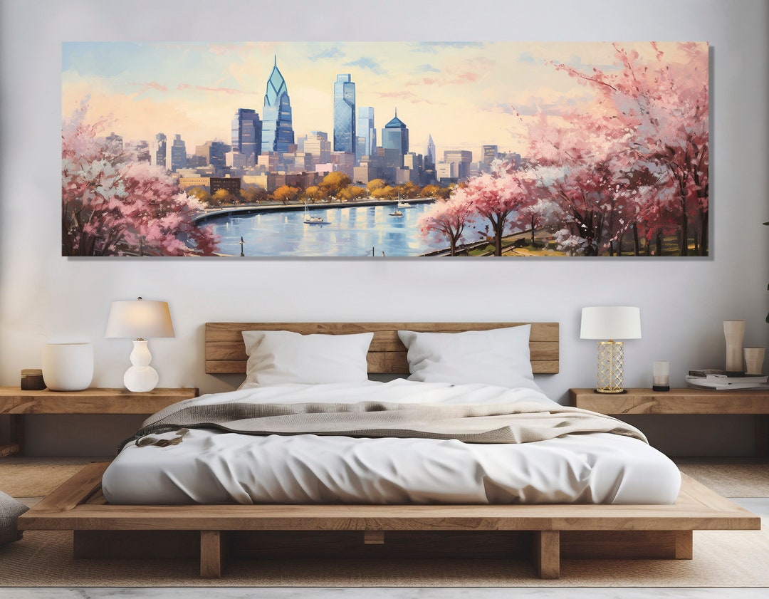 Philadelphia Skyline Canvas Print, Philadelphia Painting, Large ...