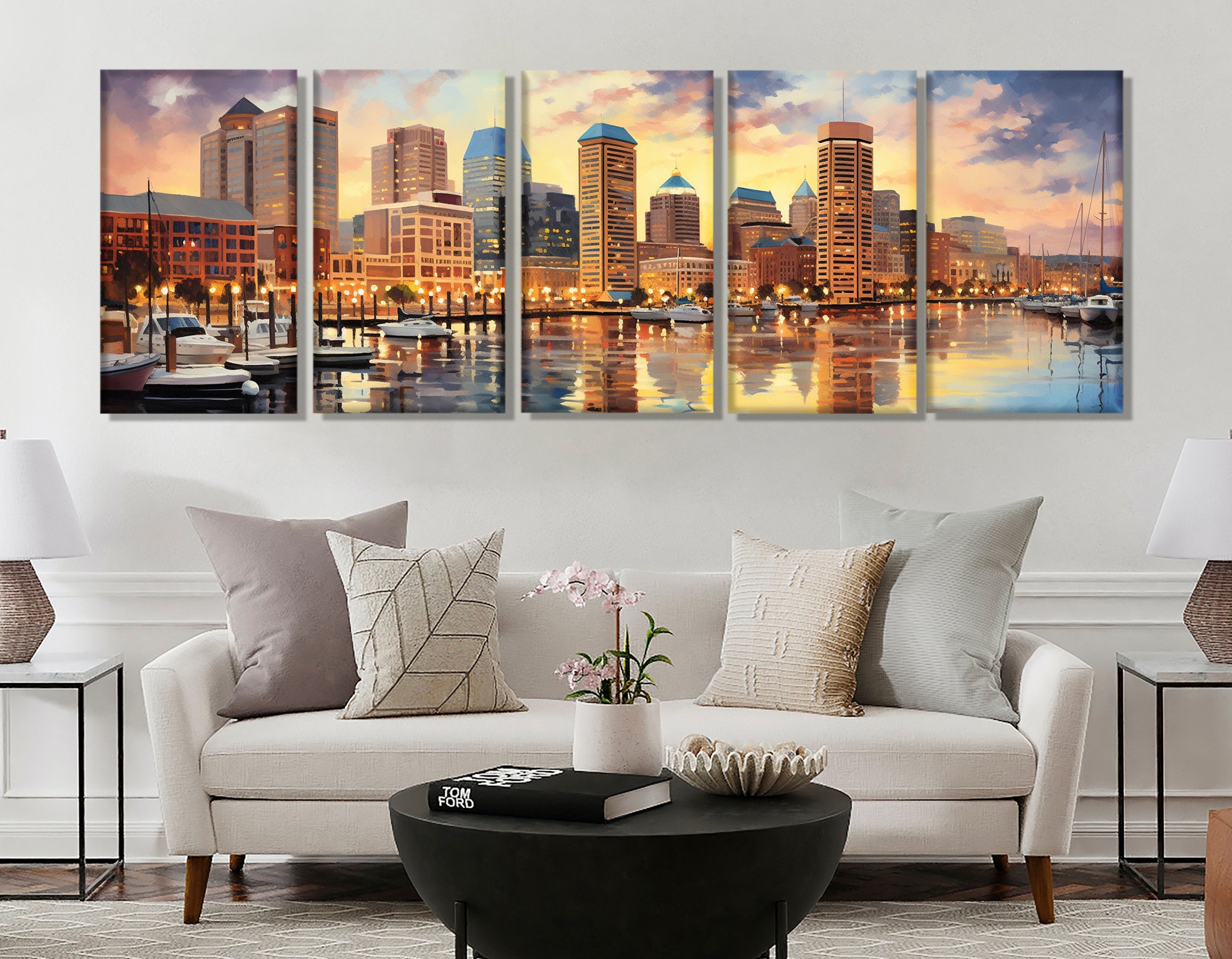 Scenic Baltimore Canvas Print, Large Baltimore Wall Art, Impressive ...