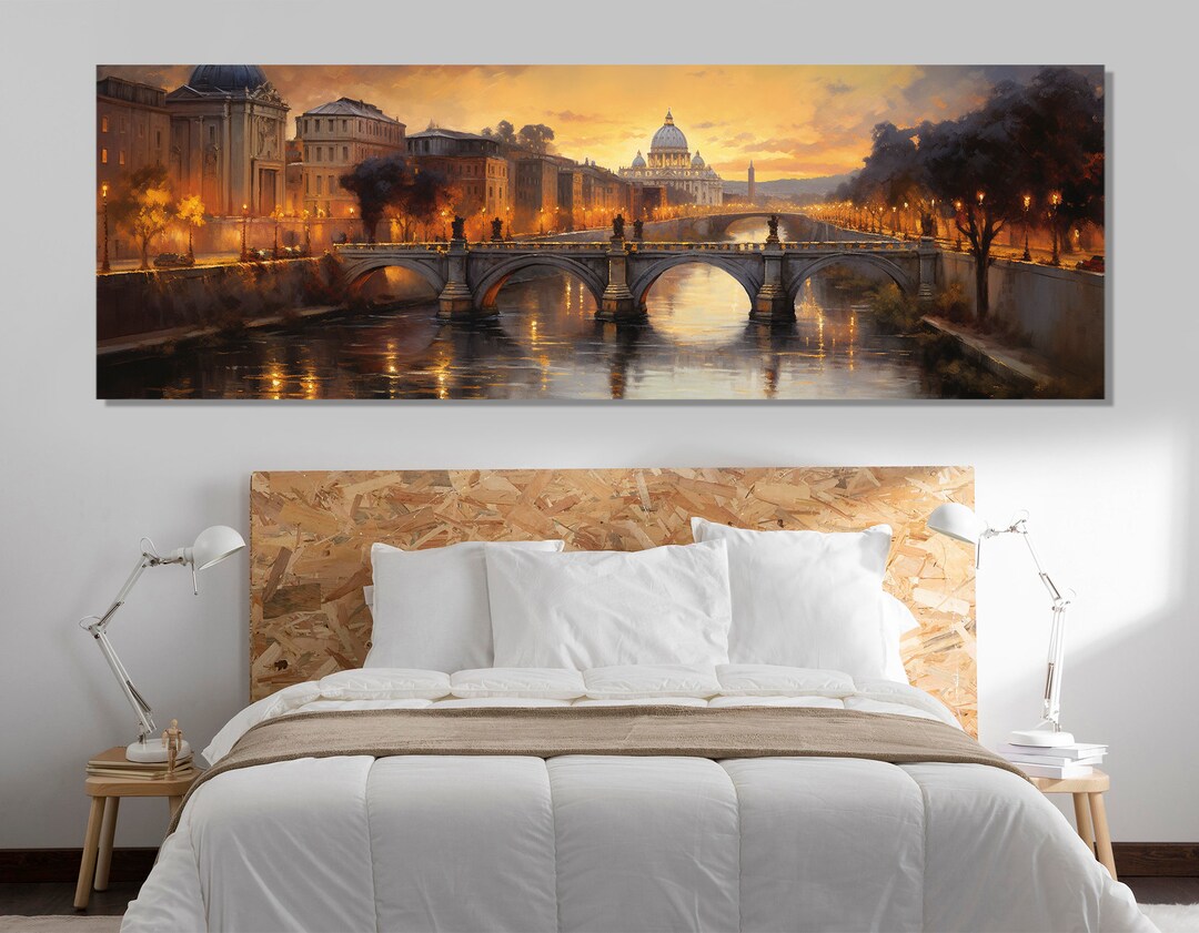 Large Rome Wall Art, Vintage Rome Canvas Print, Stunning Rome Retro ...