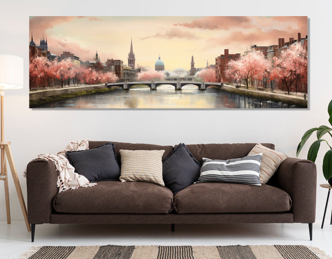 Spring Dublin Painting Canvas Print, Beautiful Dublin Canvas Art, Large ...