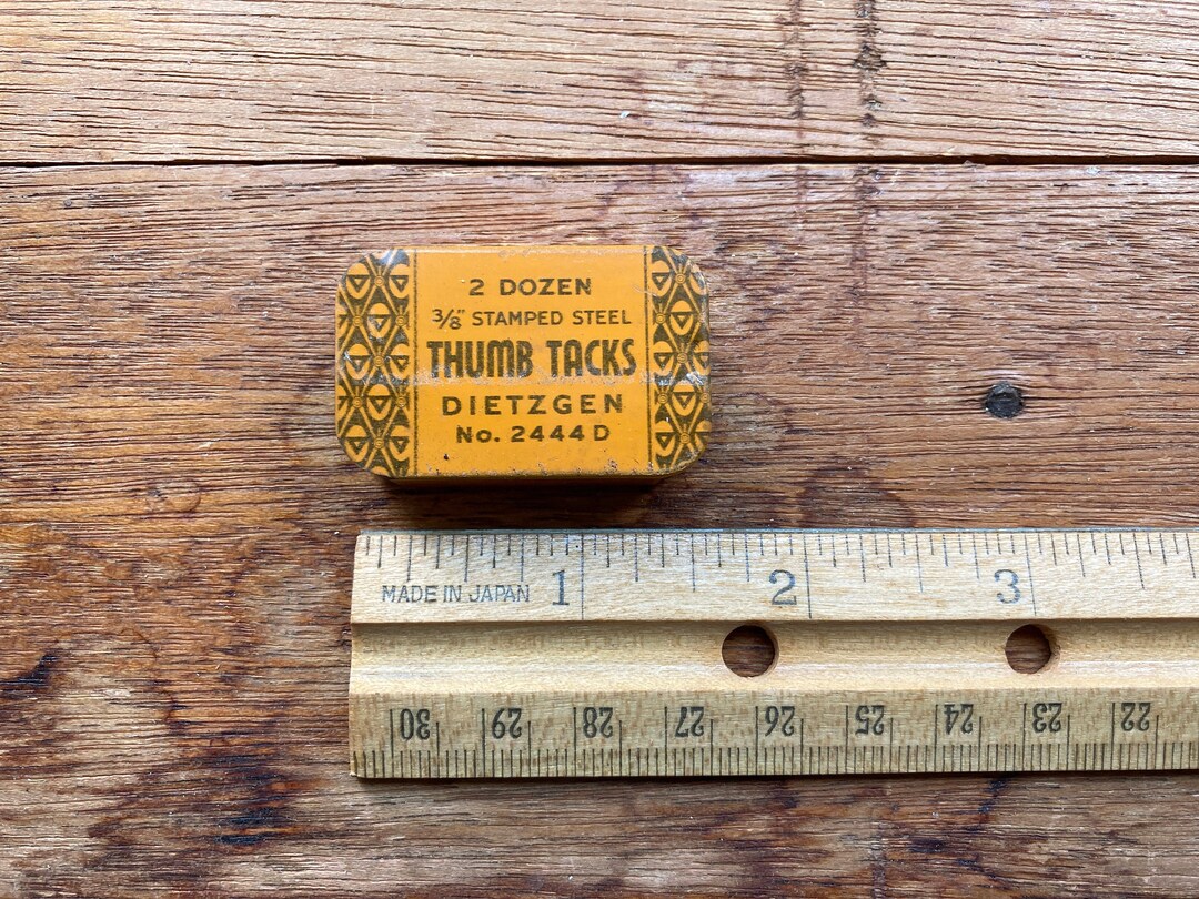Vintage Dietzgen Thumb Tack Tin with Tacks - Etsy Österreich