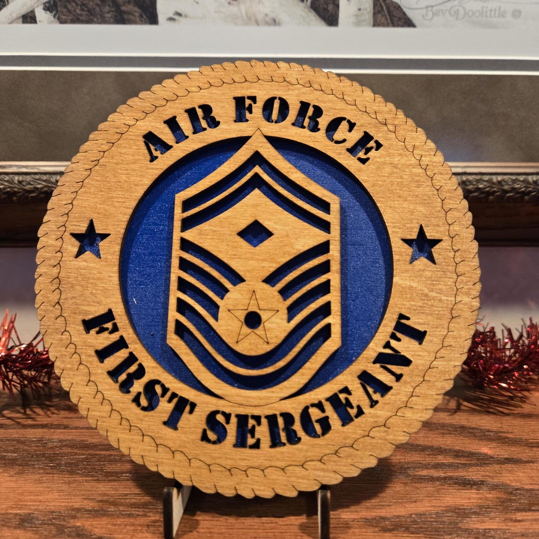 US Air Force First Sergeant Wall Art / Desktop Tribute Plaque - Etsy
