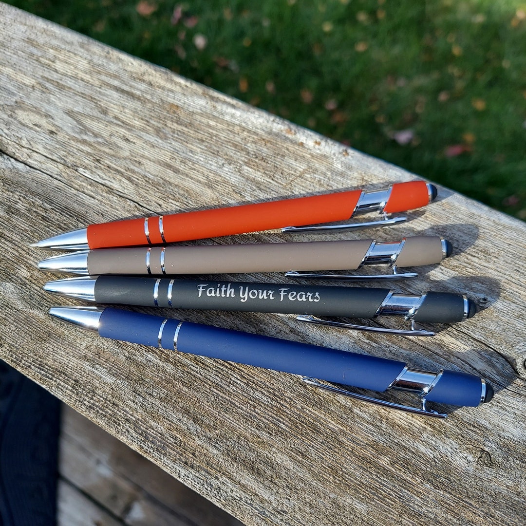 Personalized Engraved Pen With Logo and Stylus - Custom Engraved Pens - Office Gift ...
