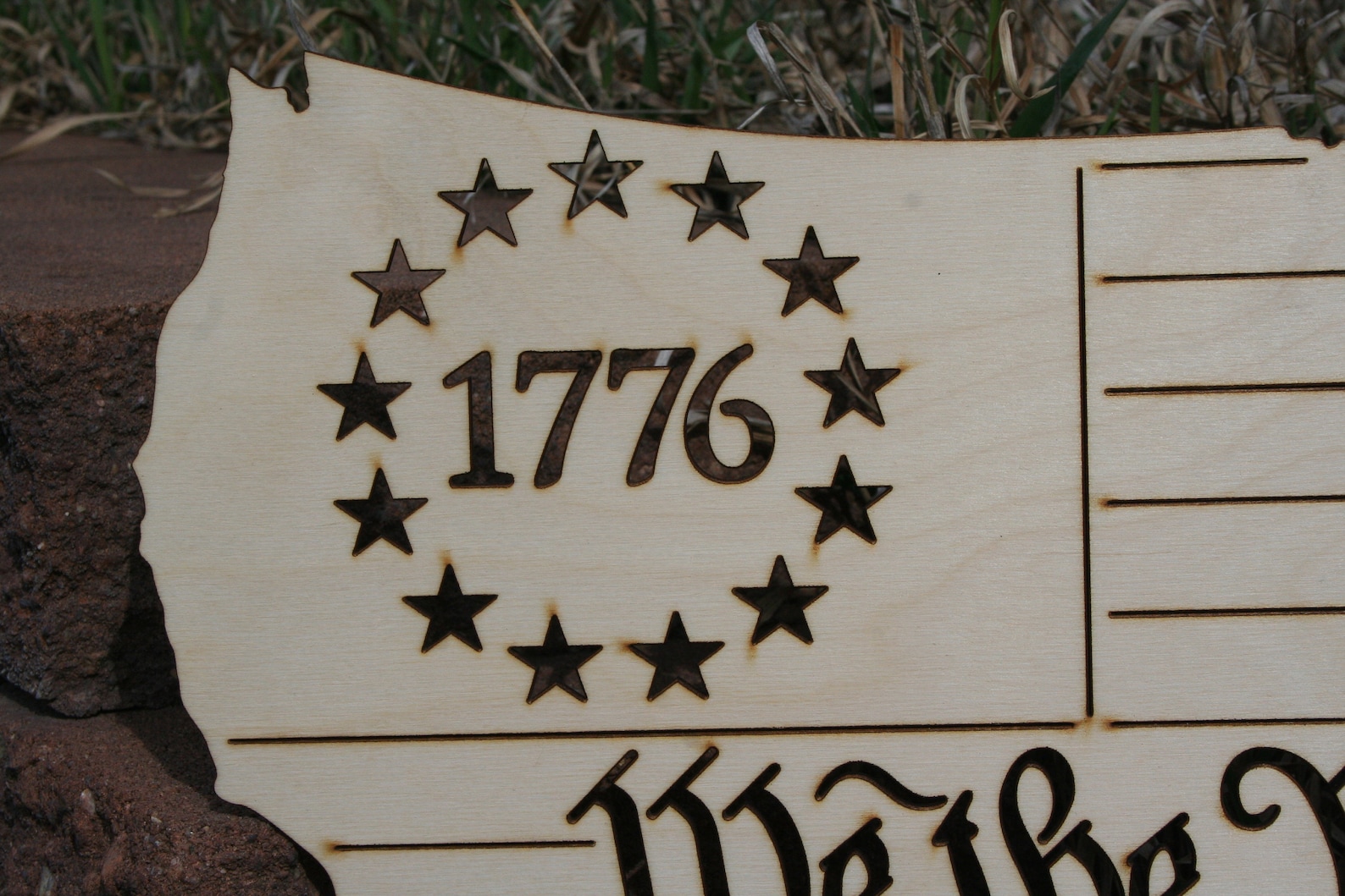 1776 Betsy Ross American Flag Laser Engraved Wall Art unique ...