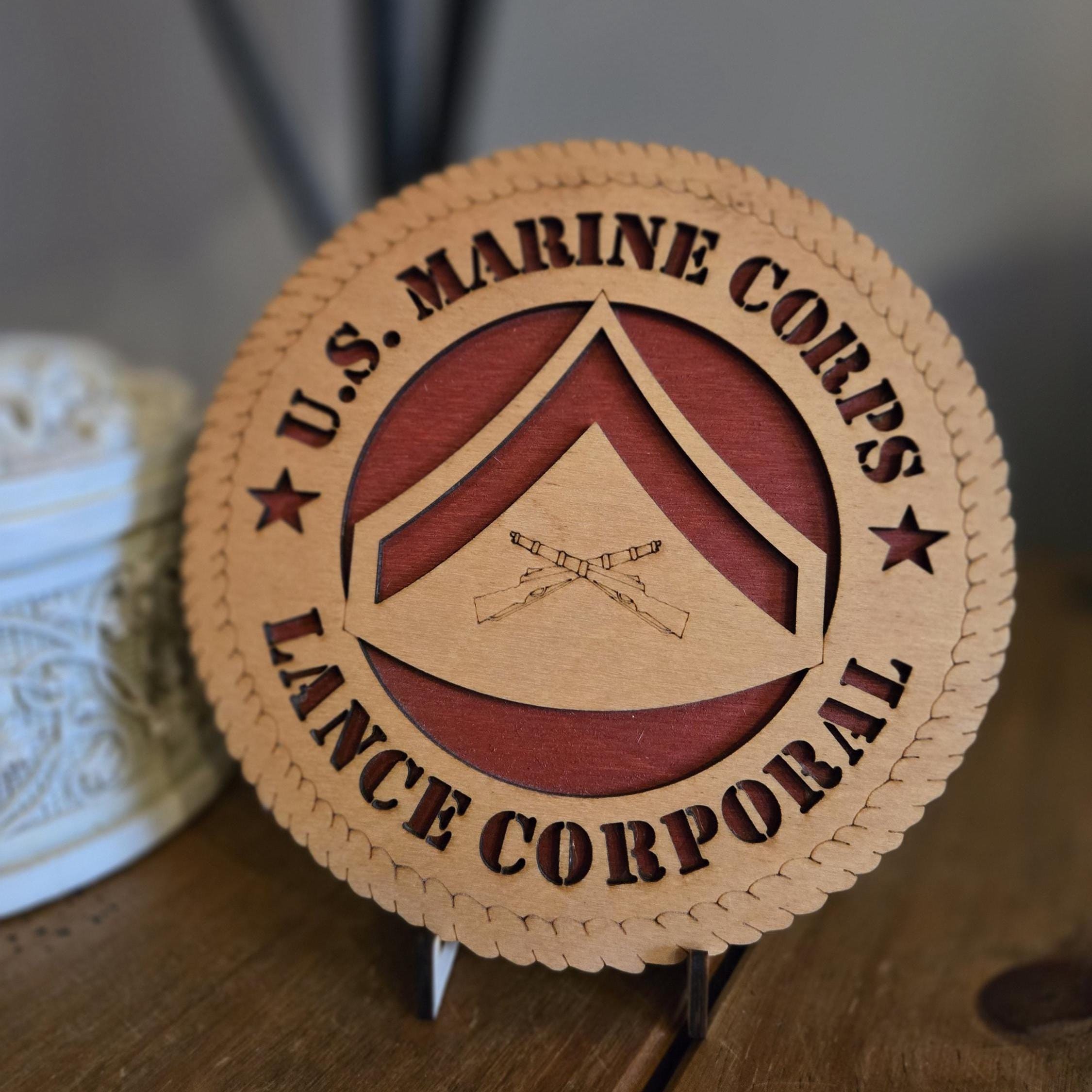 US Marine Corps Lance Corporal Wall / Desktop Tribute Plaque - USMC ...