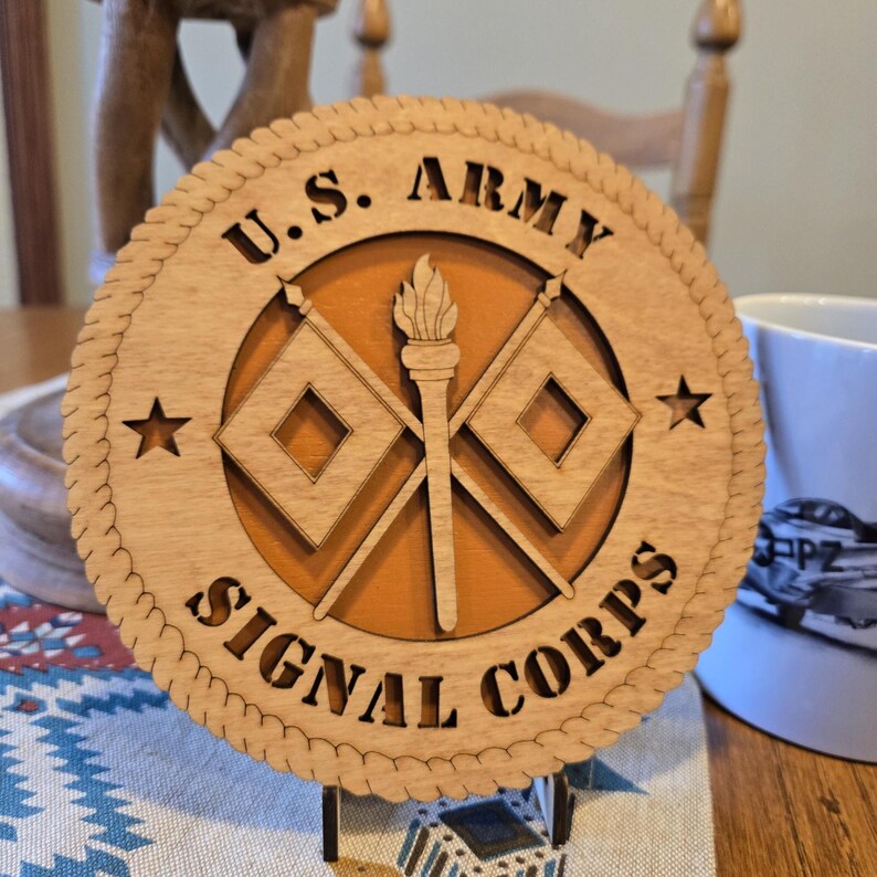 US Army Signal Corps Wall Art / Desktop Tribute Plaque - Etsy