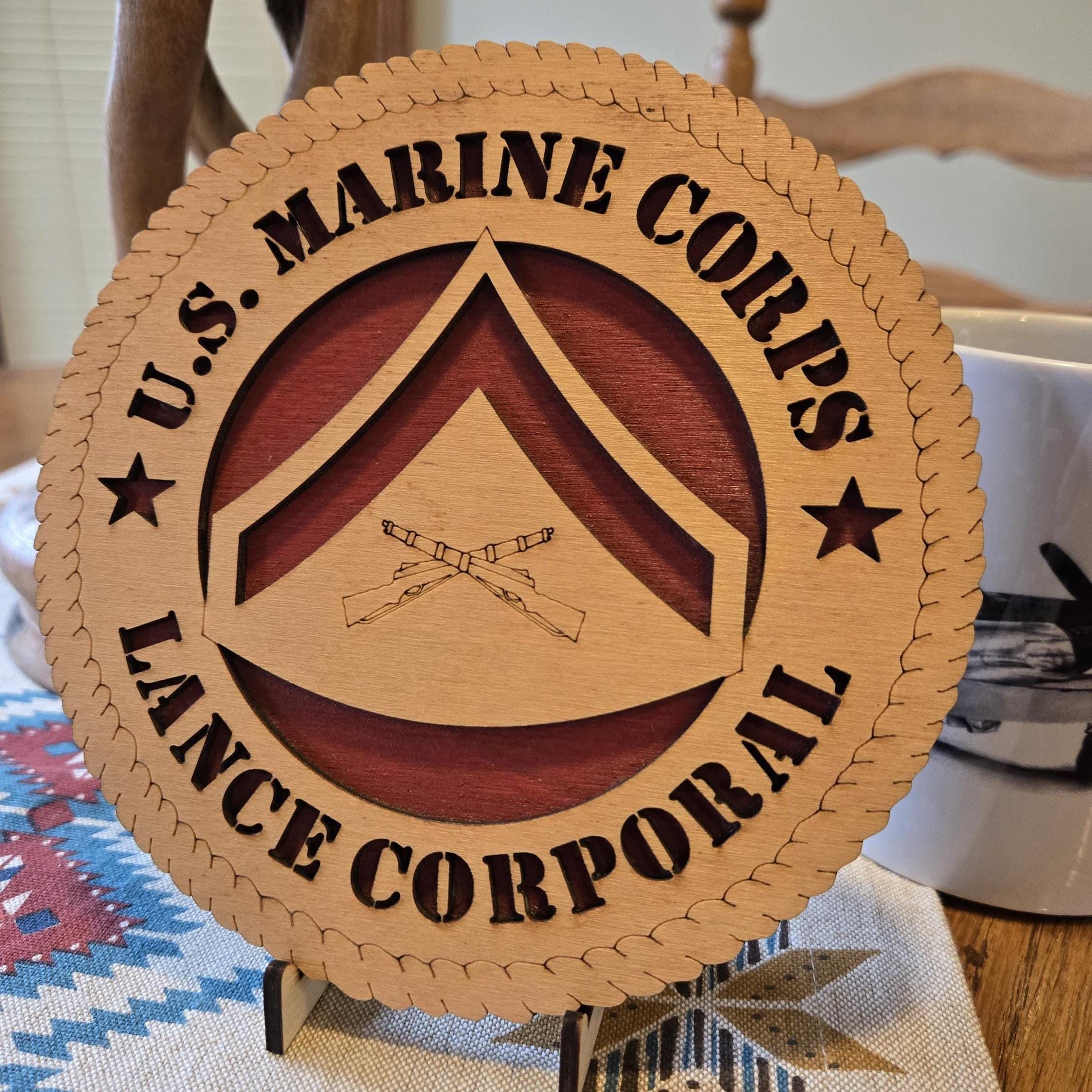 US Marine Corps Lance Corporal Wall / Desktop Tribute Plaque - USMC ...
