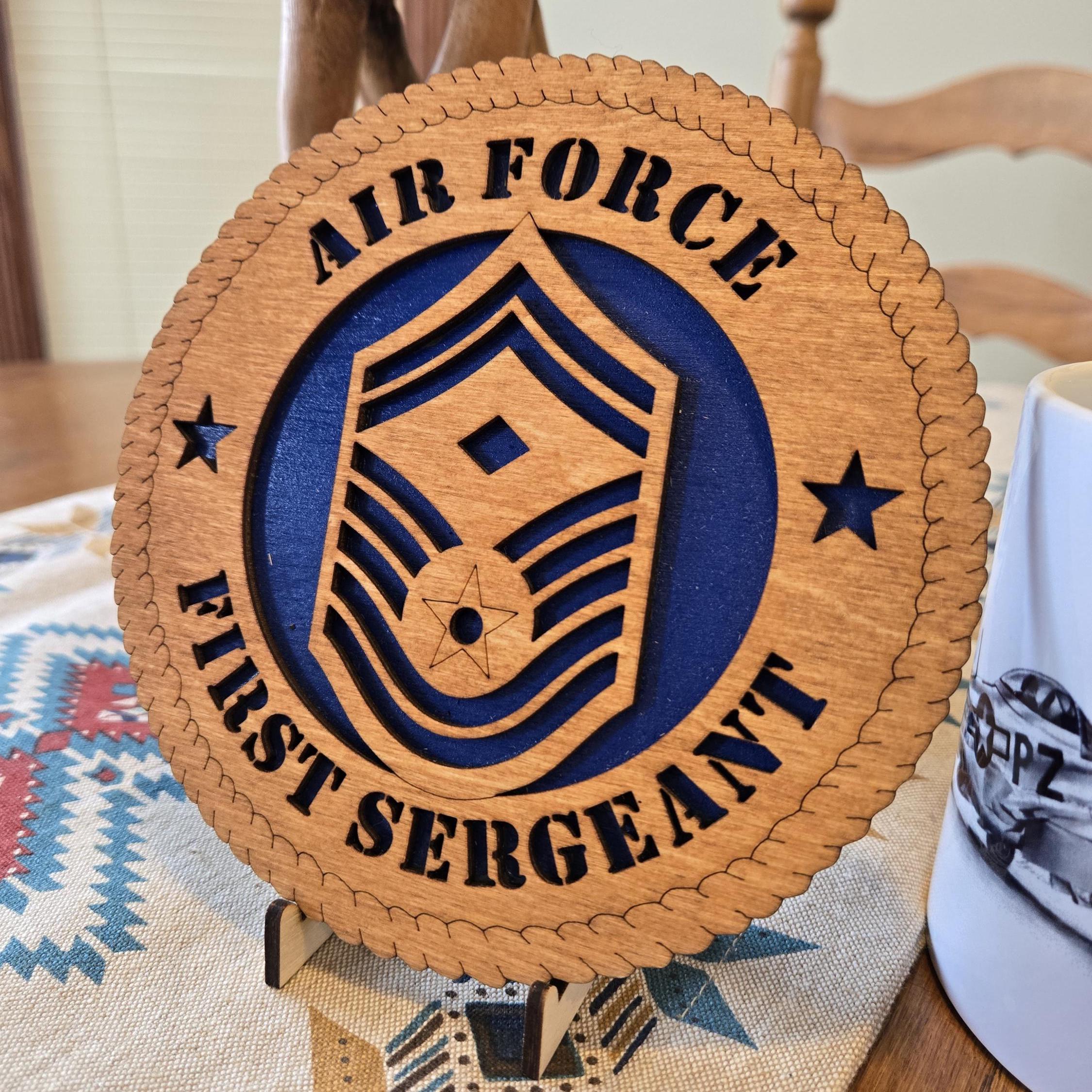 US Air Force First Sergeant Wall Art / Desktop Tribute Plaque - Etsy