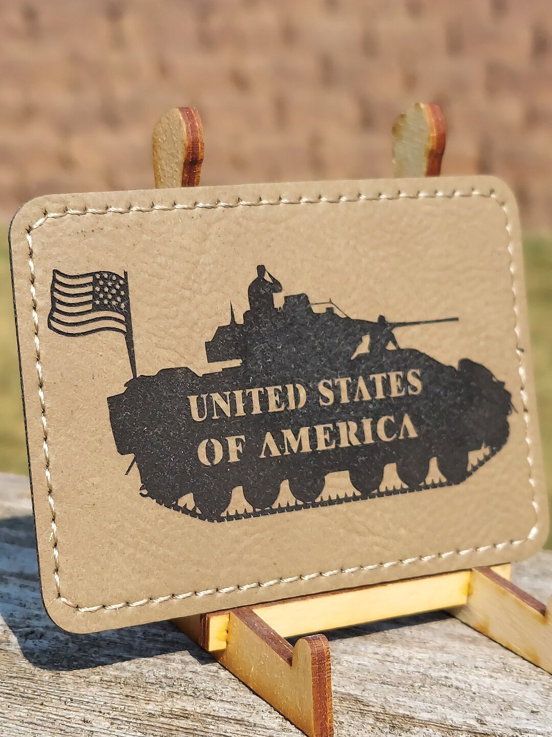 Custom Laser Engraved Leatherette Patch 3.5 X 2.5 Inch, Your Logo or ...