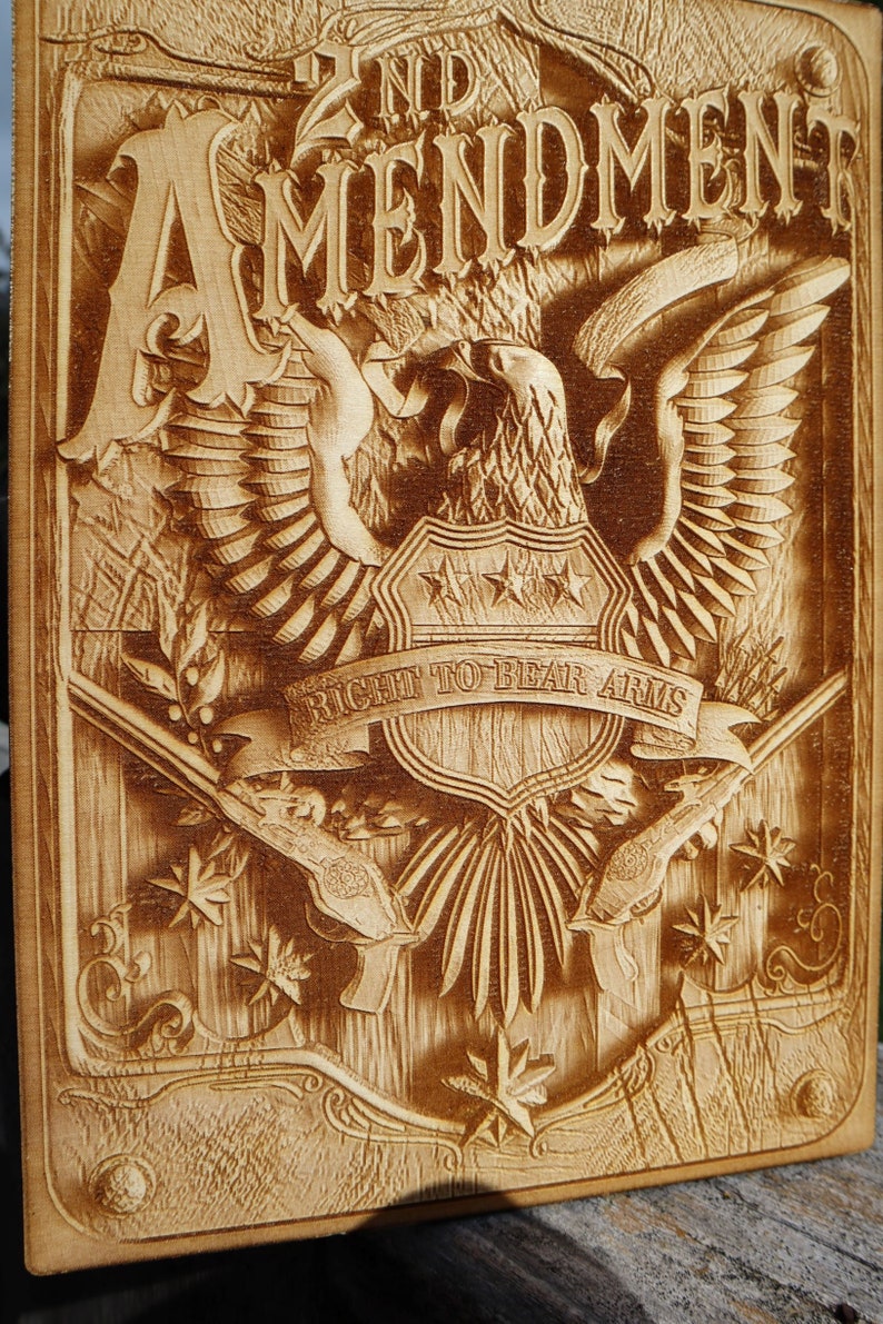 2nd Amendment Eagle Right to Bear Arms Wall Art - Patriotic Wall Decor ...