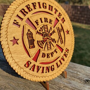 Firefighter Laser Engraved Tabletop/wall Tribute - First Responder ...