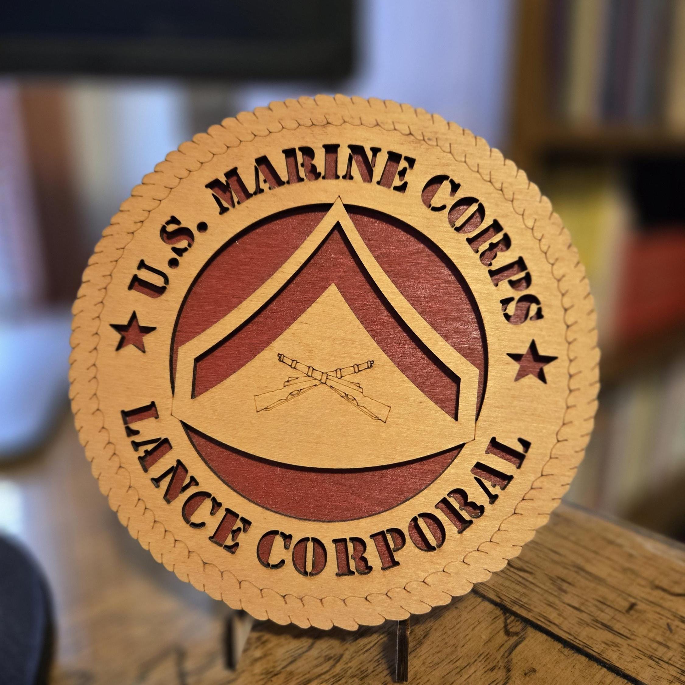 US Marine Corps Lance Corporal Wall / Desktop Tribute Plaque - USMC ...