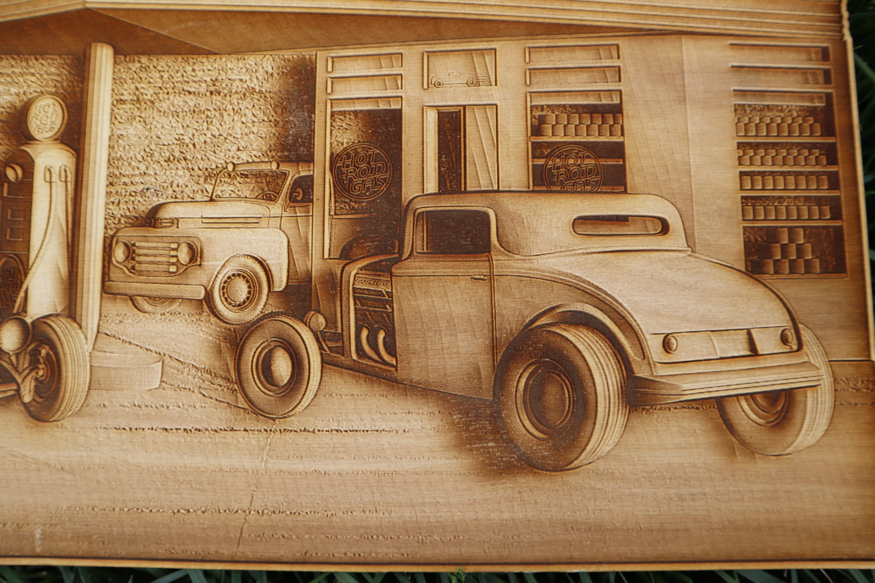 Hot Rod Muscle Car Gas Station - Wall Art - Etsy