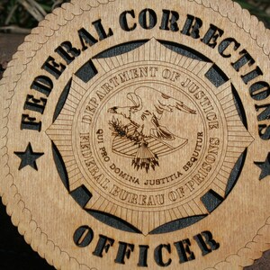 Federal Corrections Officer Laser Engraved Tribute - Corrections Bureau ...