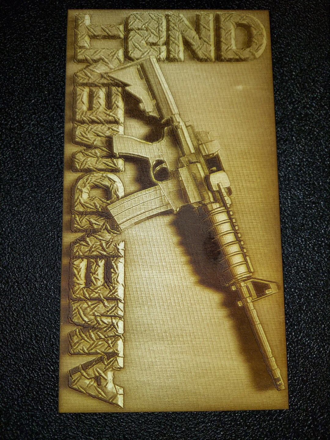 2nd Amendment Laser Engraved Wall/table Art (cool 4th of July Gift) AR ...