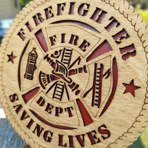 Firefighter Laser Engraved Tabletop/wall Tribute - First Responder ...