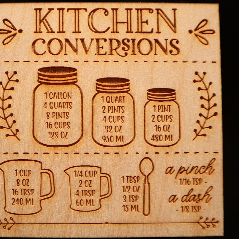 Kitchen Measurement Decal - Etsy