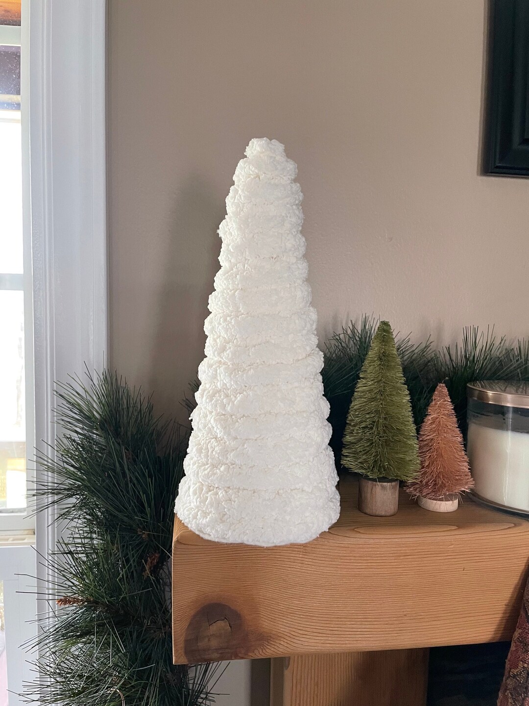 Fuzzy Sherpa Decorative Tree - Etsy