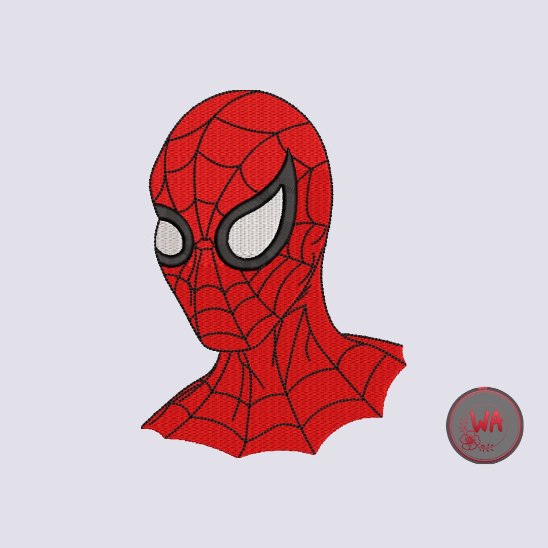 Spiderman's Face Machine Embroidery Designs, Spiderman Mask Embroidery ...