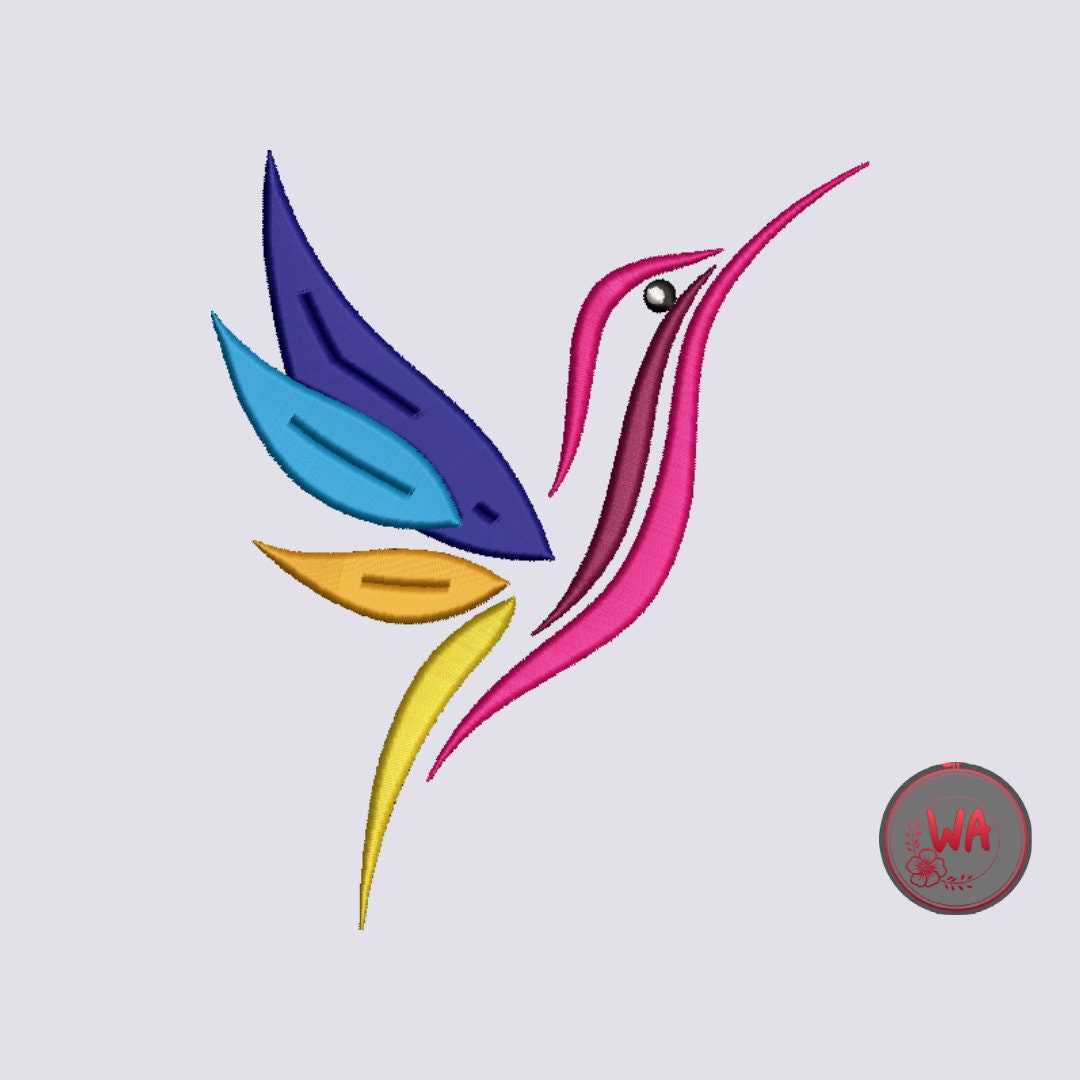 Hummingbird Machine Embroidery Design, Bird Digital Embroidery Patterns ...