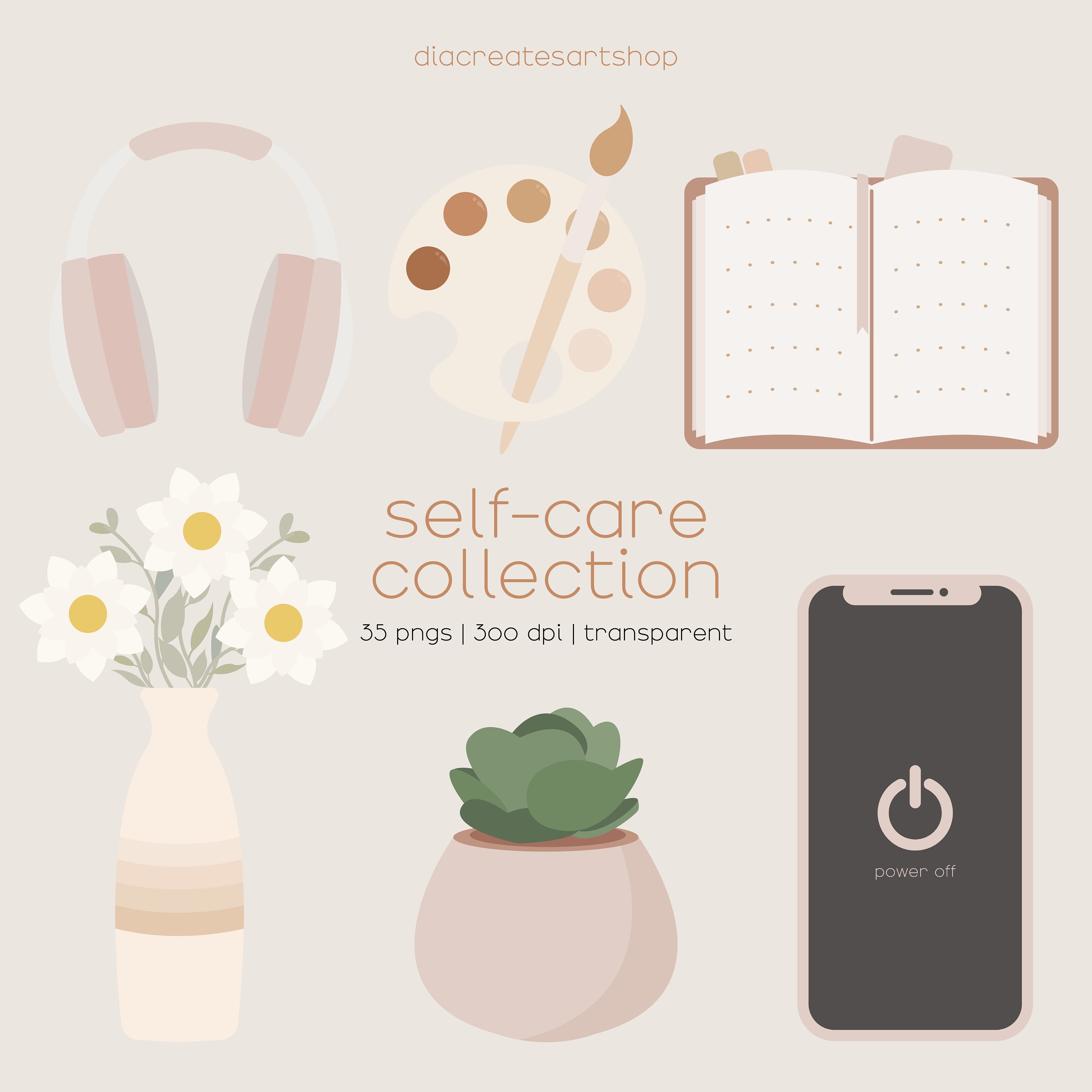 Self-care Clip Art PNG Pack 35 Individual Pngs - Etsy