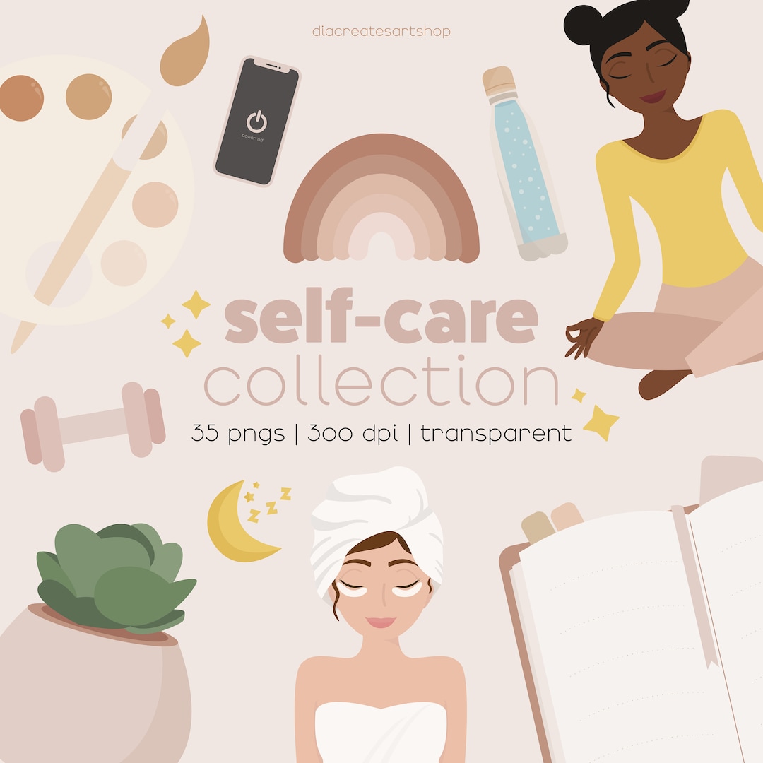 Self-care Clip Art PNG Pack 35 Individual Pngs - Etsy